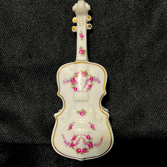 Accents | Vintage Porcelain Viola Instrument Trinket Box Made In Japan ...